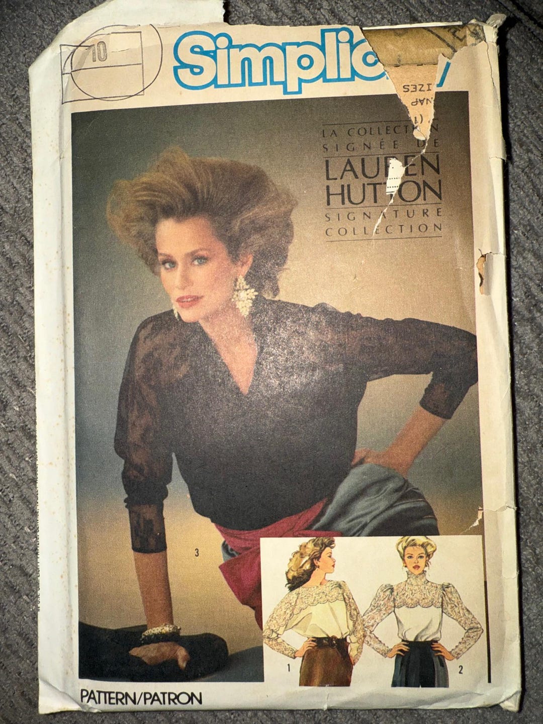 UNCUT Simplicity 6685 1980's Sewing Pattern LAUREN HUTTON Misses ...