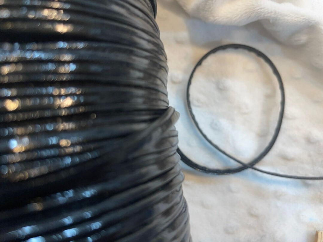 5 Yards Black Patent Leather Shiny Viny Non Stretch Cord Corset Lacing ...