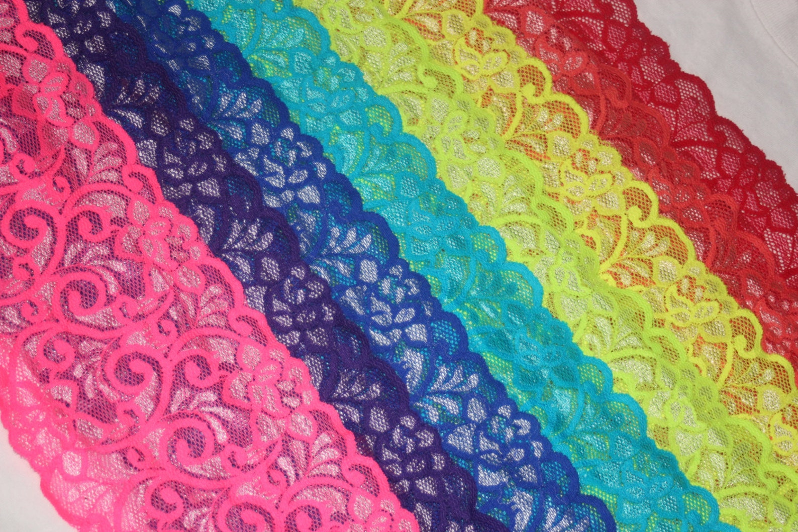 5 Yards Black Silver White Two Tone Toned Galloon Sheer Floral Stretch ...