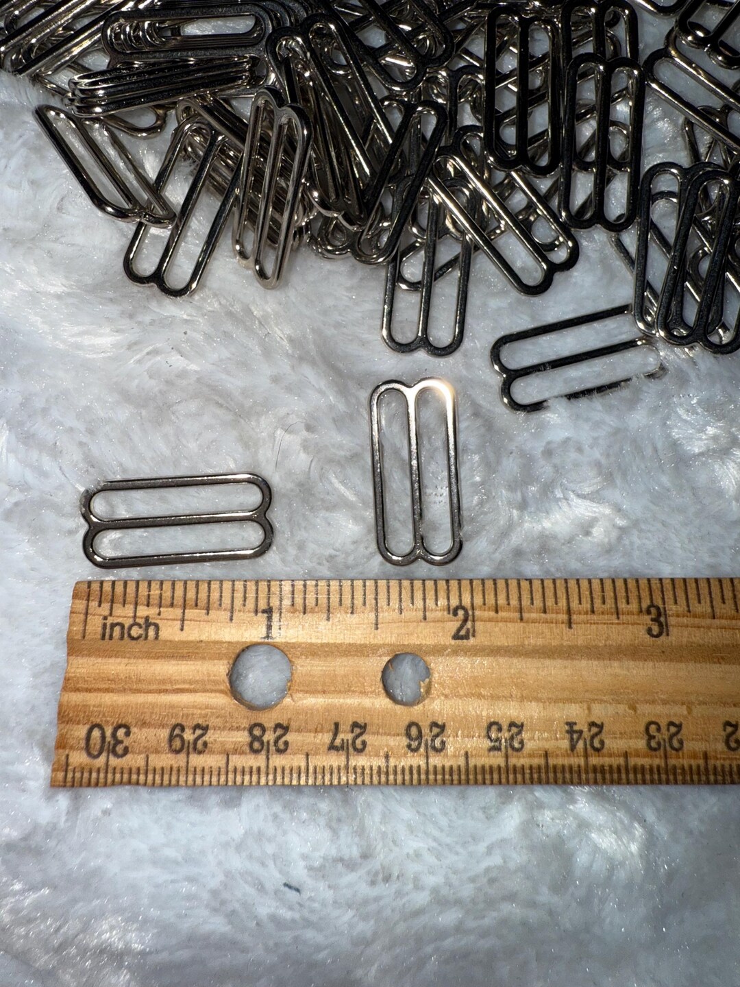 20 Pieces Heavy Duty Silver Metal Double Bar Slide Strap Adjustor ...
