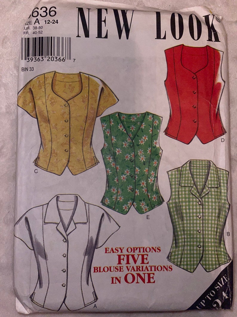 Vintage UNCUT New Look 6636 Sewing Pattern Misses Princess - Etsy