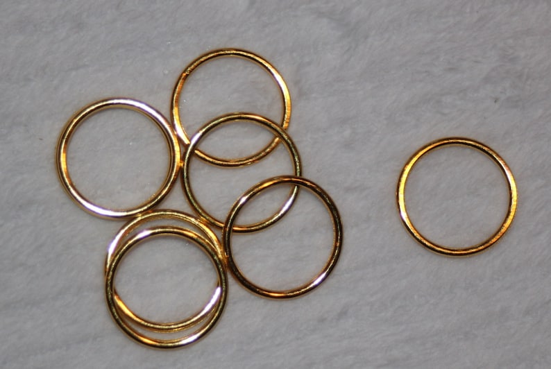 36 Pieces (18 Sets) Gold Metal Bra Strap Adjuster Tri Glide Slider ...