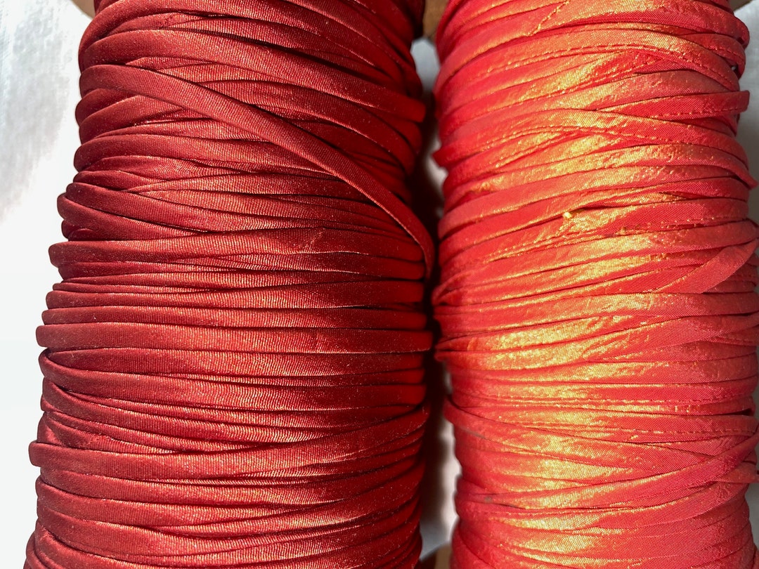 5 Yards Dark Rust Burnt Orange Bridal Spaghetti Strap Tube String ...