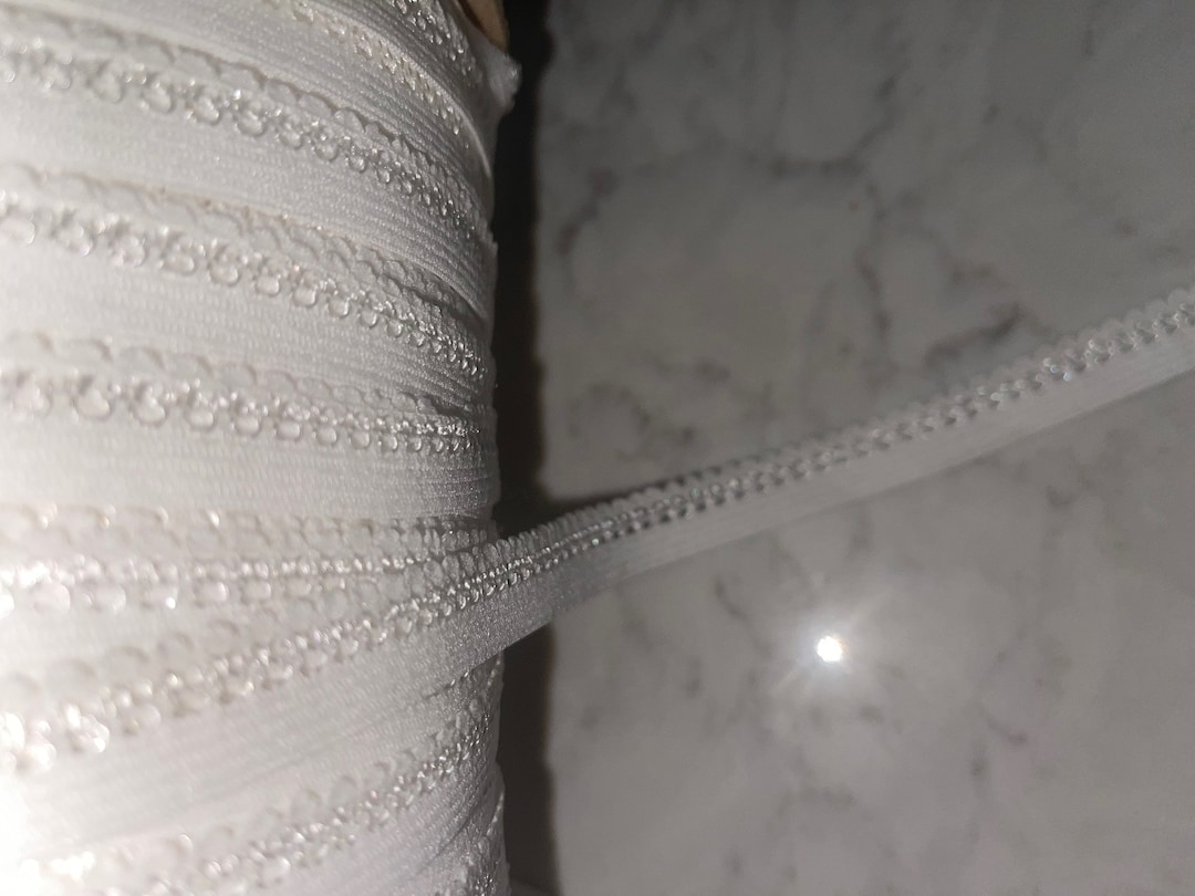 20 Yards WHITE PICOT Edged Loop Stretch Doll Craft Elastic 1/2" Inch ...