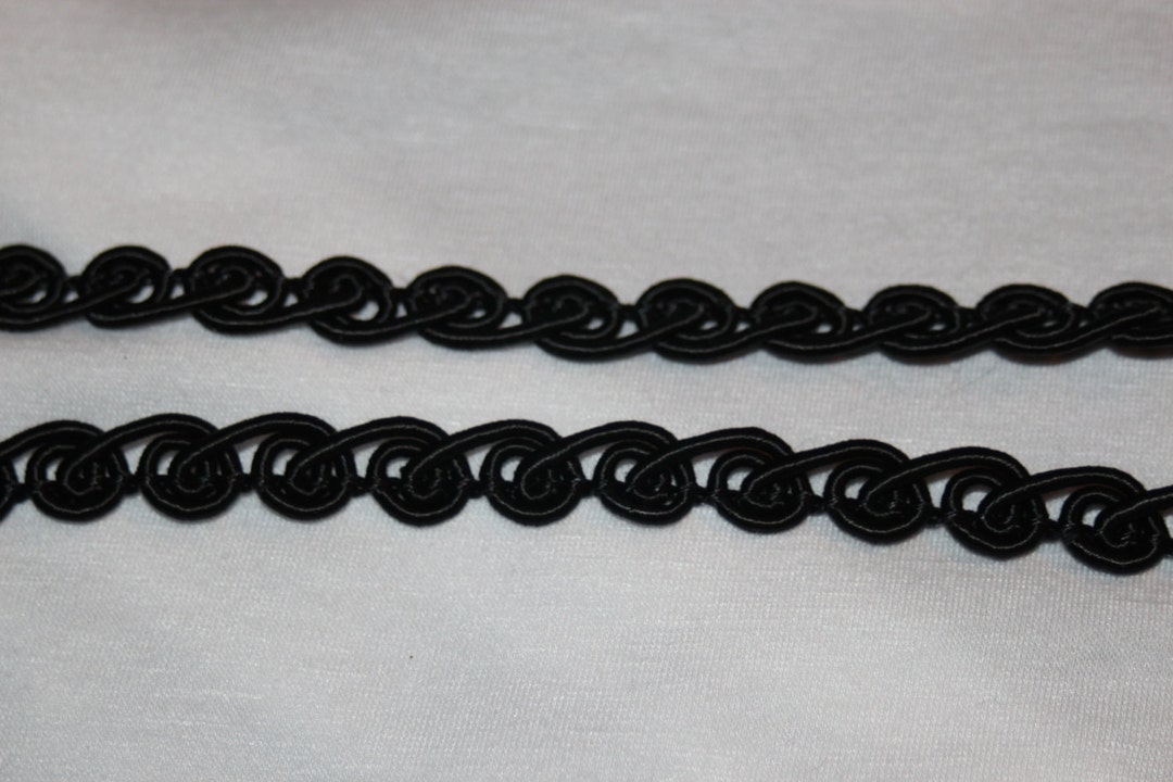 10 Yards Black Non Stretch Gimp Doll Craft Upholstery Trim 3/8" Wide - Etsy
