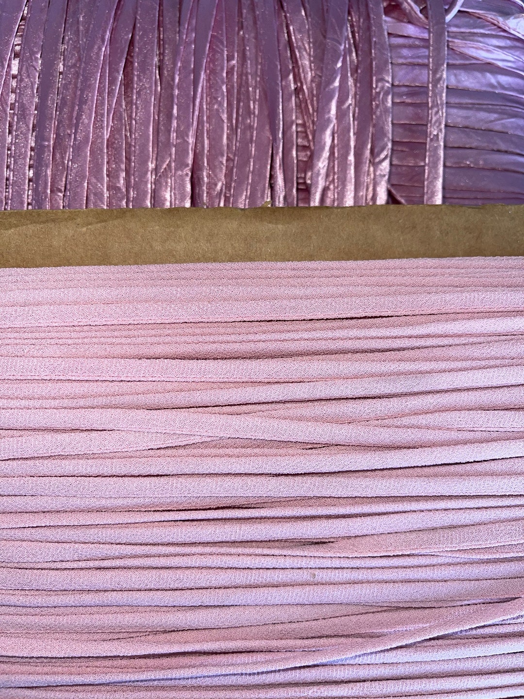 10 Yards Pink Rose Bridal Spaghetti Strap Tube String Tubular Hollow ...