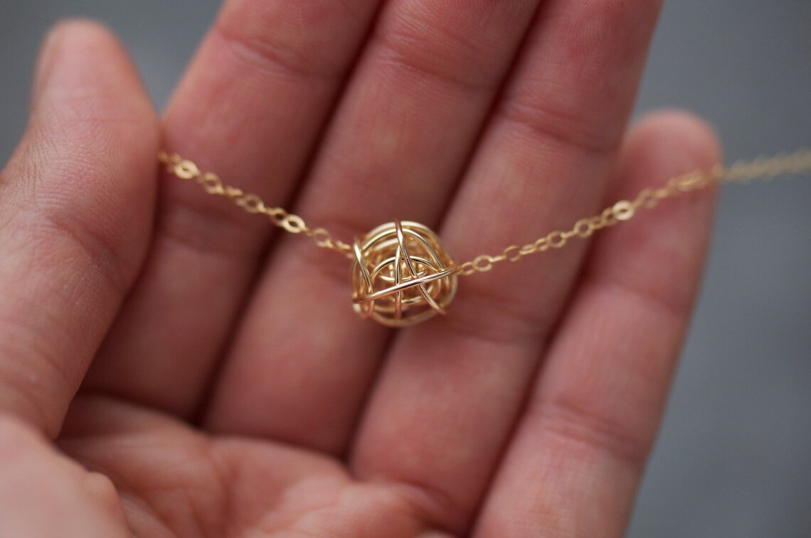 Gold Knot on gold necklace love knot necklace love knot | Etsy