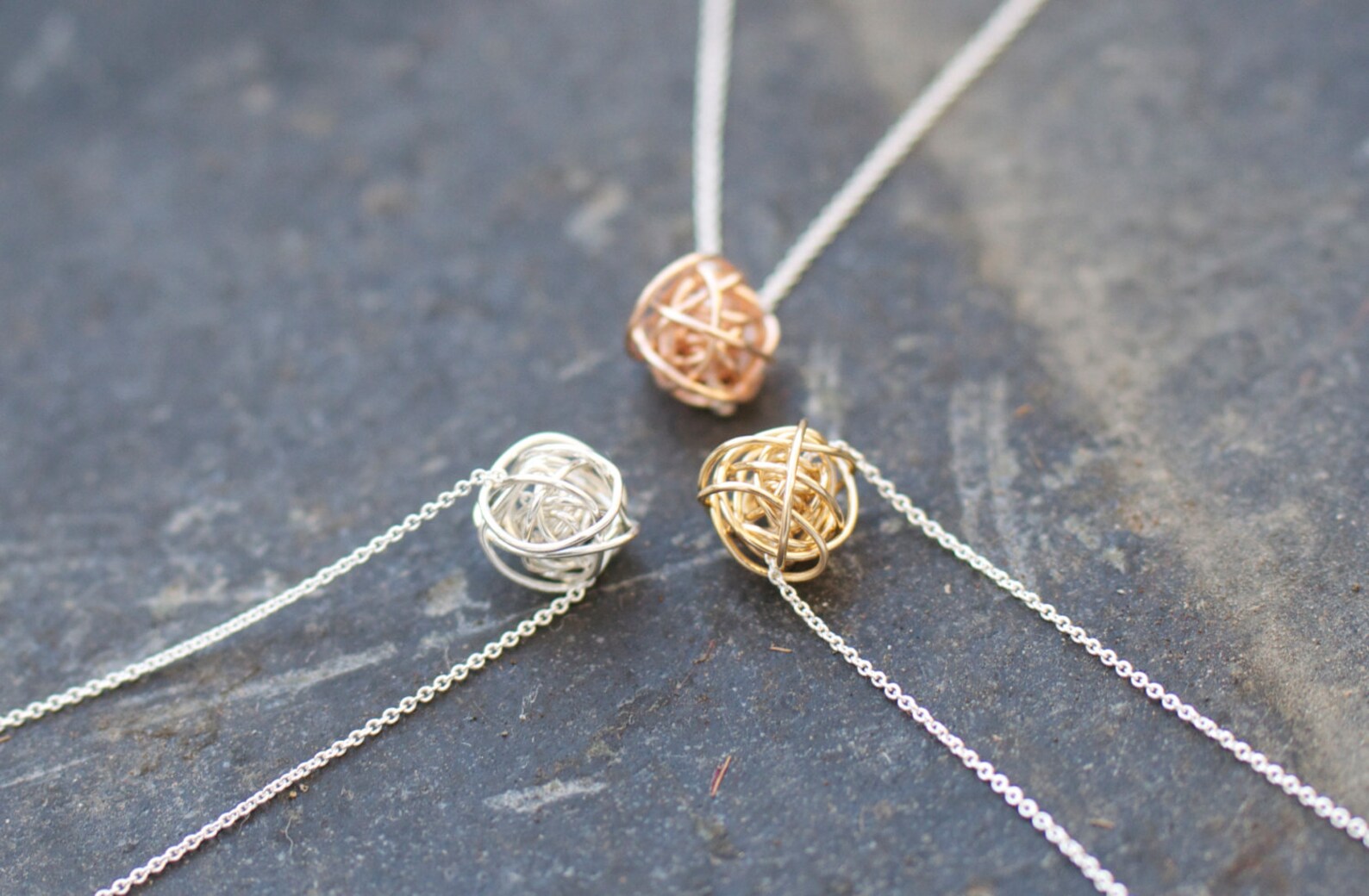 Sterling Silver Knot on Chain Silver Necklace ANTI TARNISH, Everyday ...