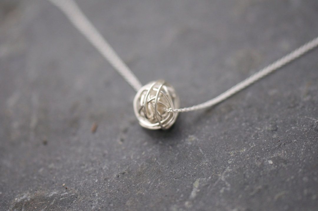 Sterling Silver Knot on Chain Silver Necklace ANTI TARNISH, Everyday ...