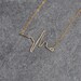 Mini Gold Custom Heart Beat Necklace - Accurate Representation of ...