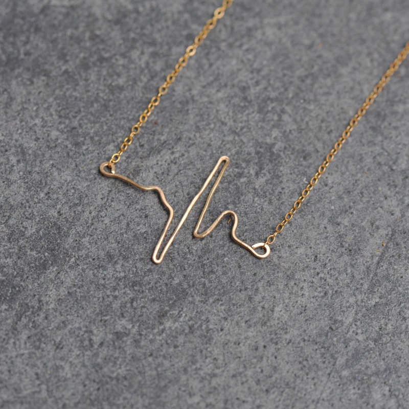 Heart Beat Necklace - Etsy