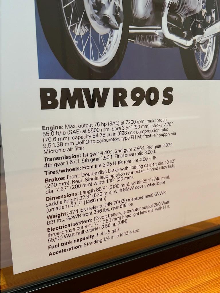 Enlarged BMW R90S Silver Smoke Motorcycle Advertisement - Large Vintage ...