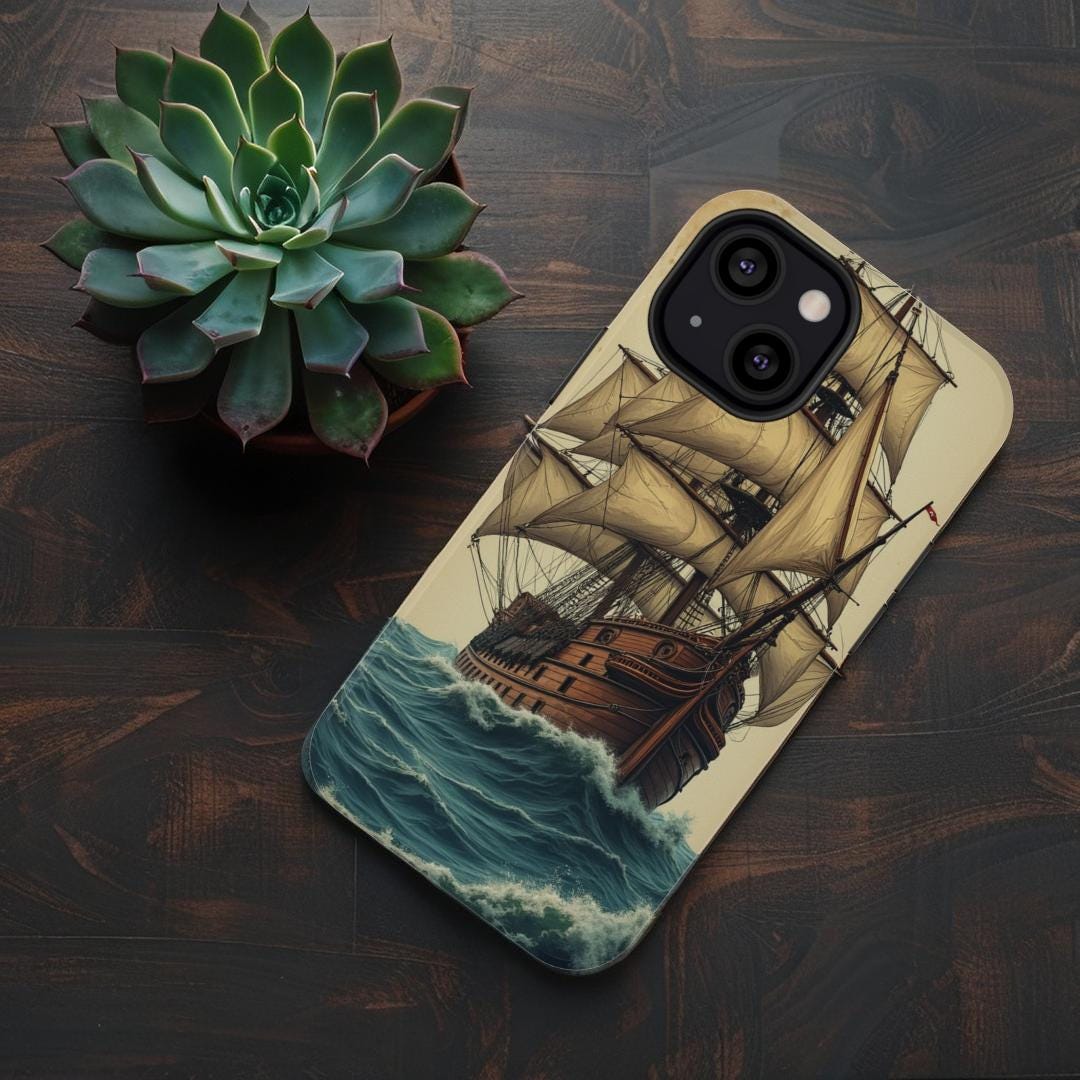 Pirate Vintage Ship Nautical Impact-resistant Phone Case iPhone Samsung ...