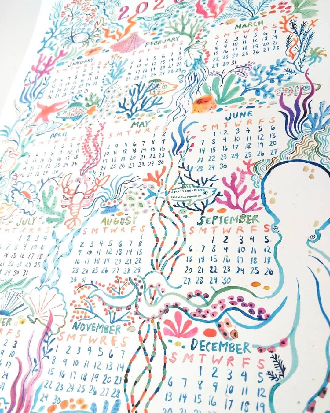 2020 Sea Life Calendar - Etsy