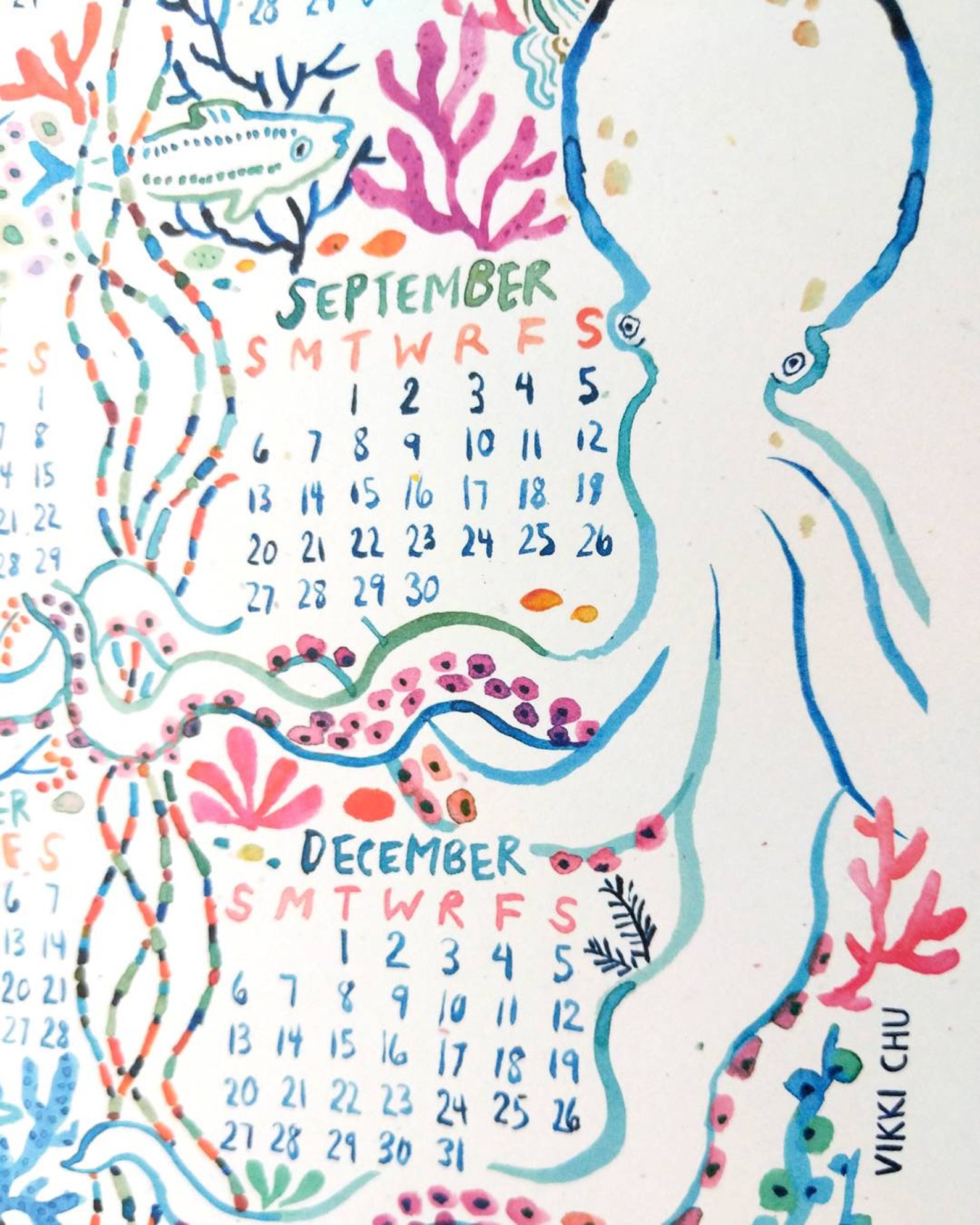 2020 Sea Life Calendar - Etsy