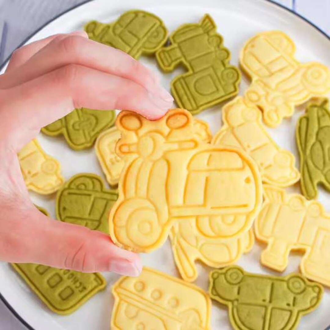 Vespa Scooter Cookie Cutters School Bus Helicopter Train Boat Fondant ...