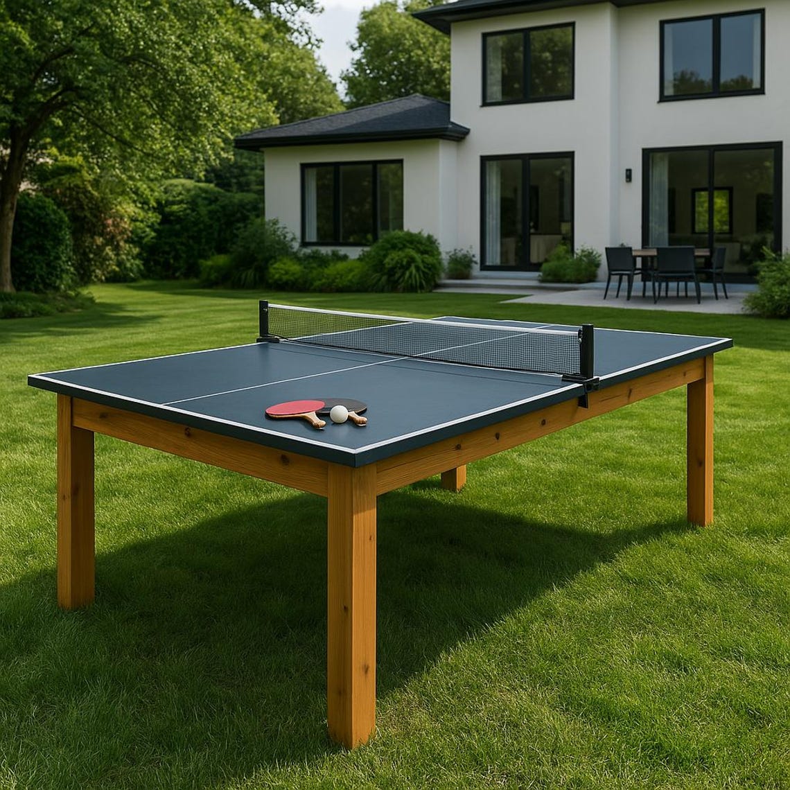 DIY Outdoor Ping Pong Table, Outdoor Ping Pong Table, Woodworking ...