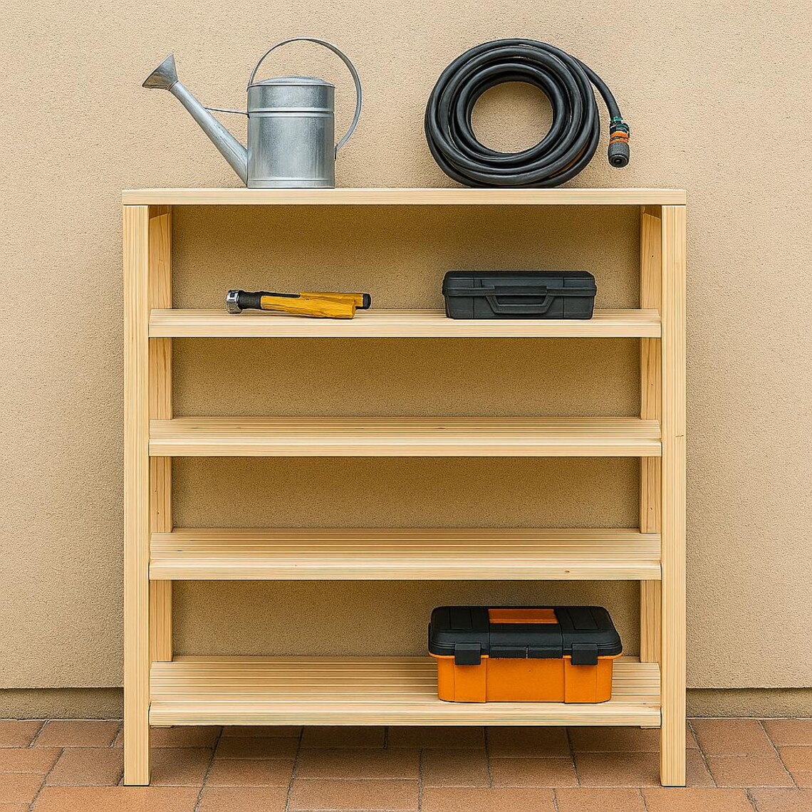 2x4 Storage Shelves Plan: DIY Garage Woodworking Blueprint (PDF ...