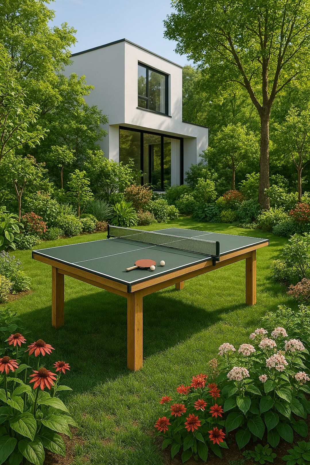 DIY Outdoor Ping Pong Table, Outdoor Ping Pong Table, Woodworking ...