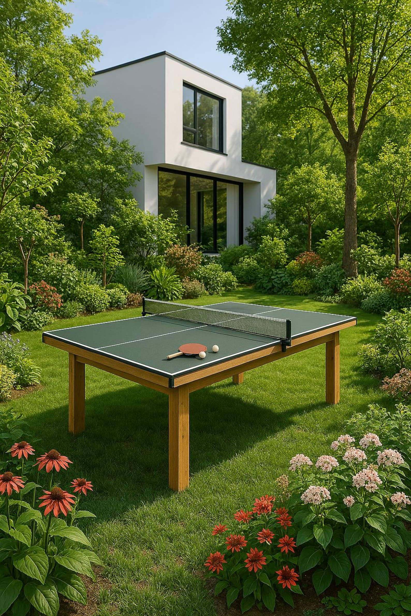 DIY Outdoor Ping Pong Table, Outdoor Ping Pong Table, Woodworking ...