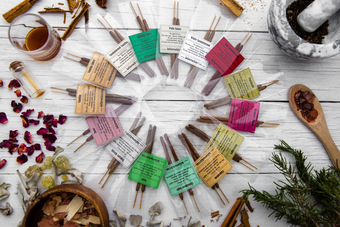 Incense Sample Pack - All-natural, Organic, Vegan, Herbal, Hand-rolled ...