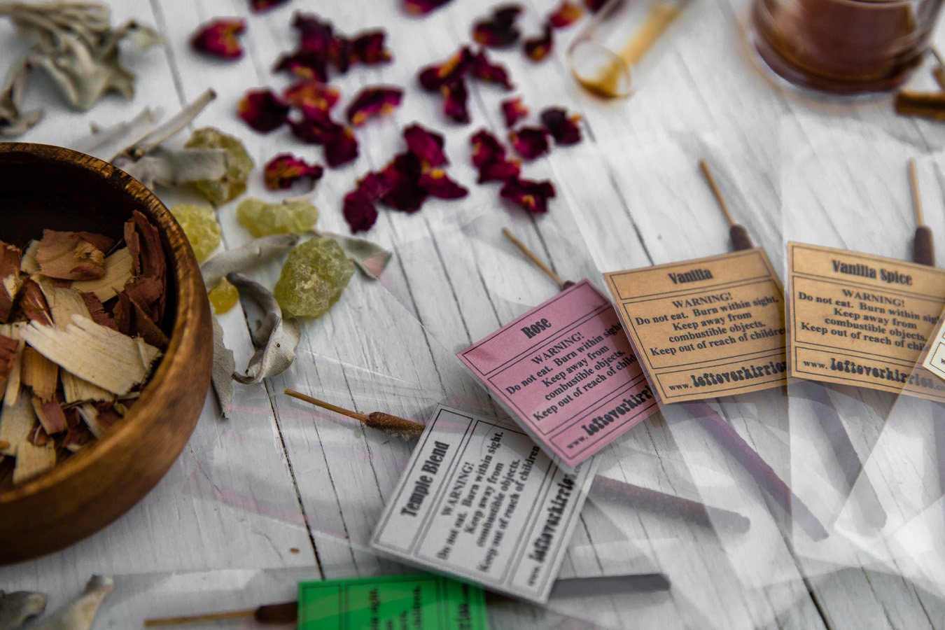 Incense Stick Sample Pack - All Natural Organic Vegan Herbal Incense ...