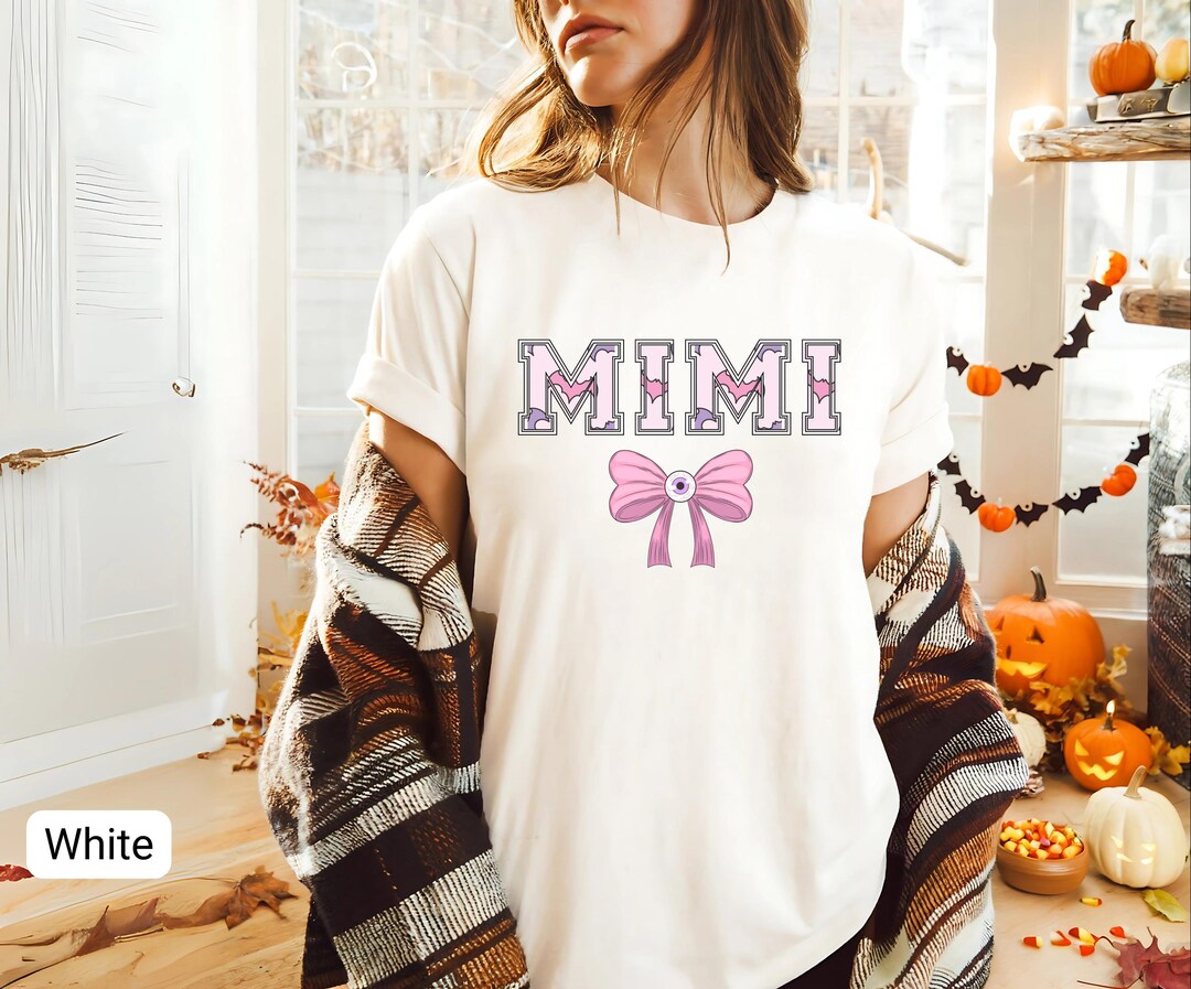 MIMI Halloween Shirt | Pink Bat Grandma T-shirt - Etsy