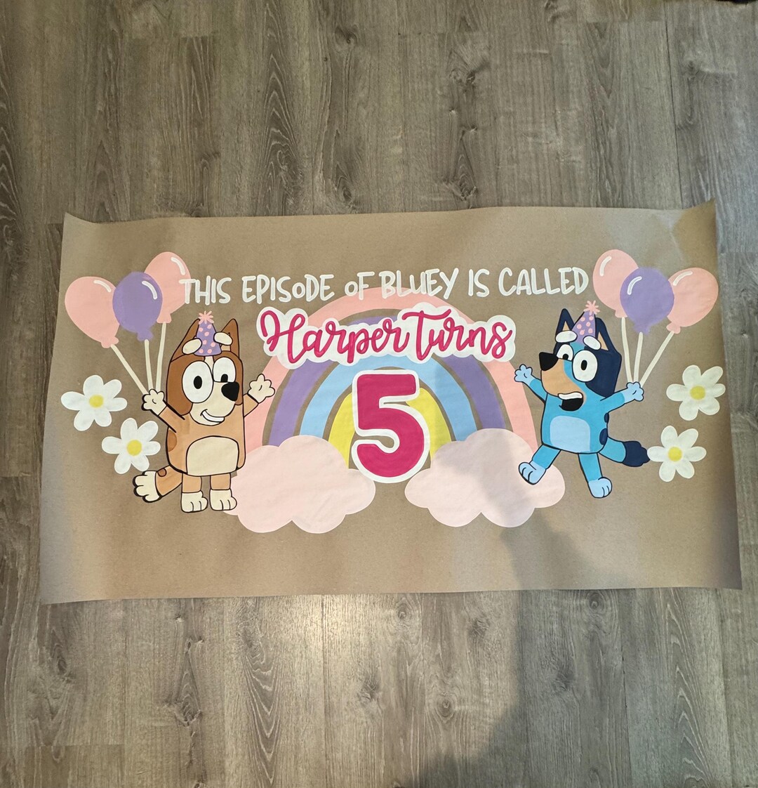 Bluey Birthday Banner - Etsy