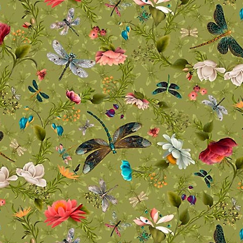 Dragonfly Fabric - Etsy