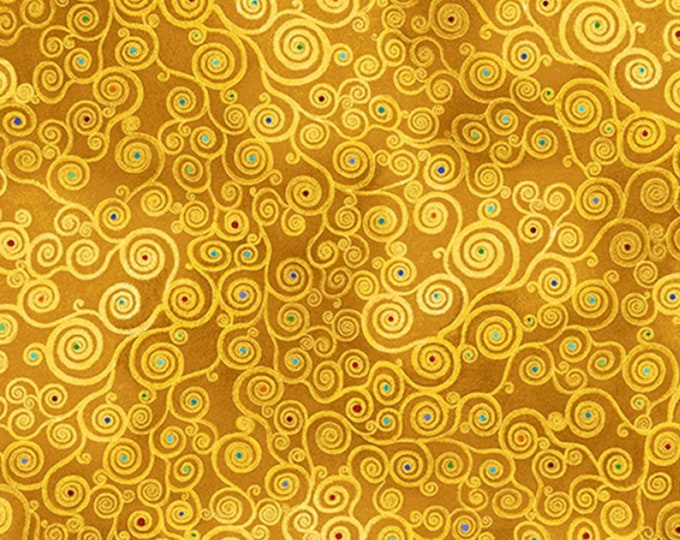 Cleo Gold Golden Swirls - Timeless Treasures - Fat Quarter - Etsy