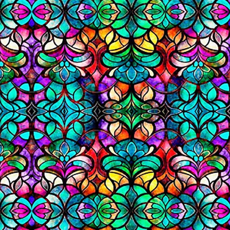 Stained Glass Fabric - Etsy