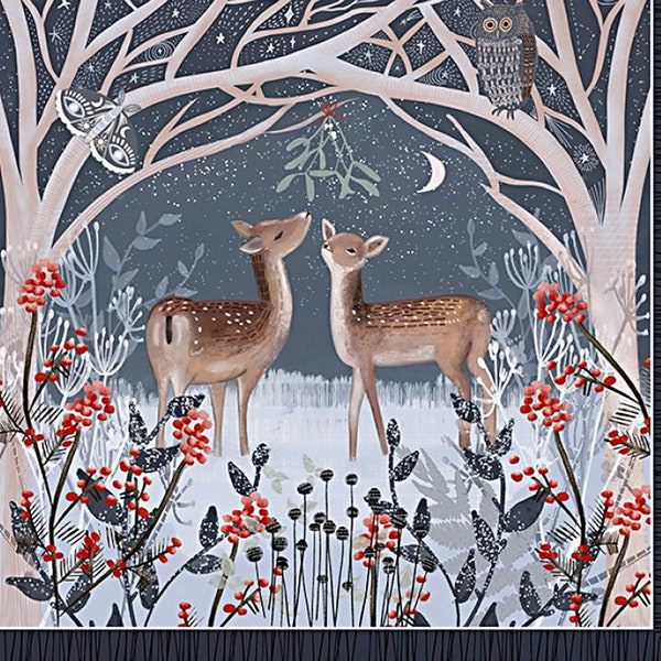 Deer Panel Fabric - Etsy