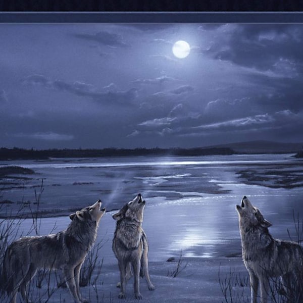 Wolf Fabric Panel - Etsy