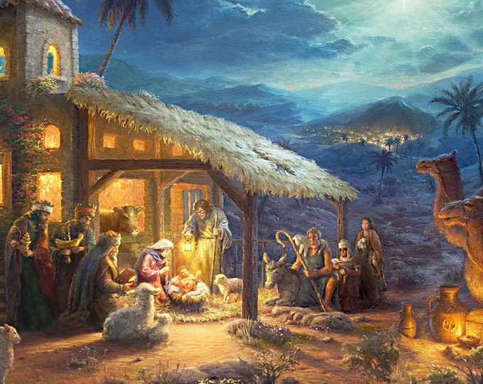 Nativity Panel Thomas Kinkade Four Seasons 1 Yard Panel More Available ...