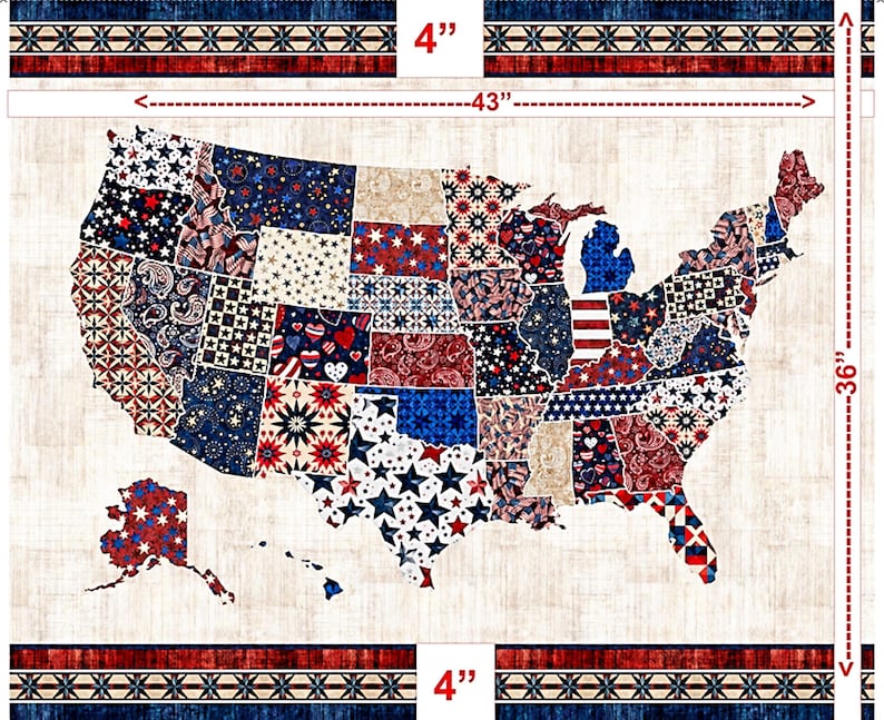 American Tapestry - Dan Morris - QT Fabrics - 1 Yard Panel - More ...