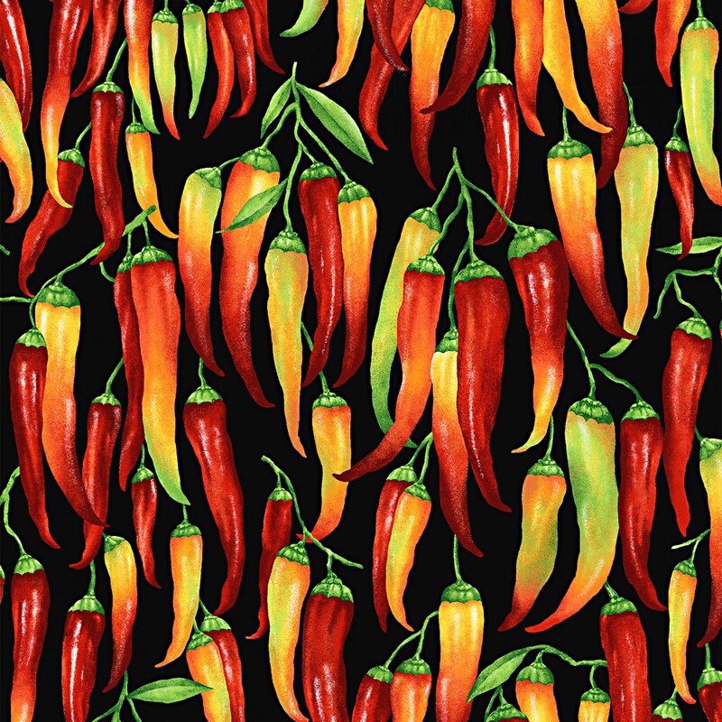Chili Pepper Fabric - Etsy