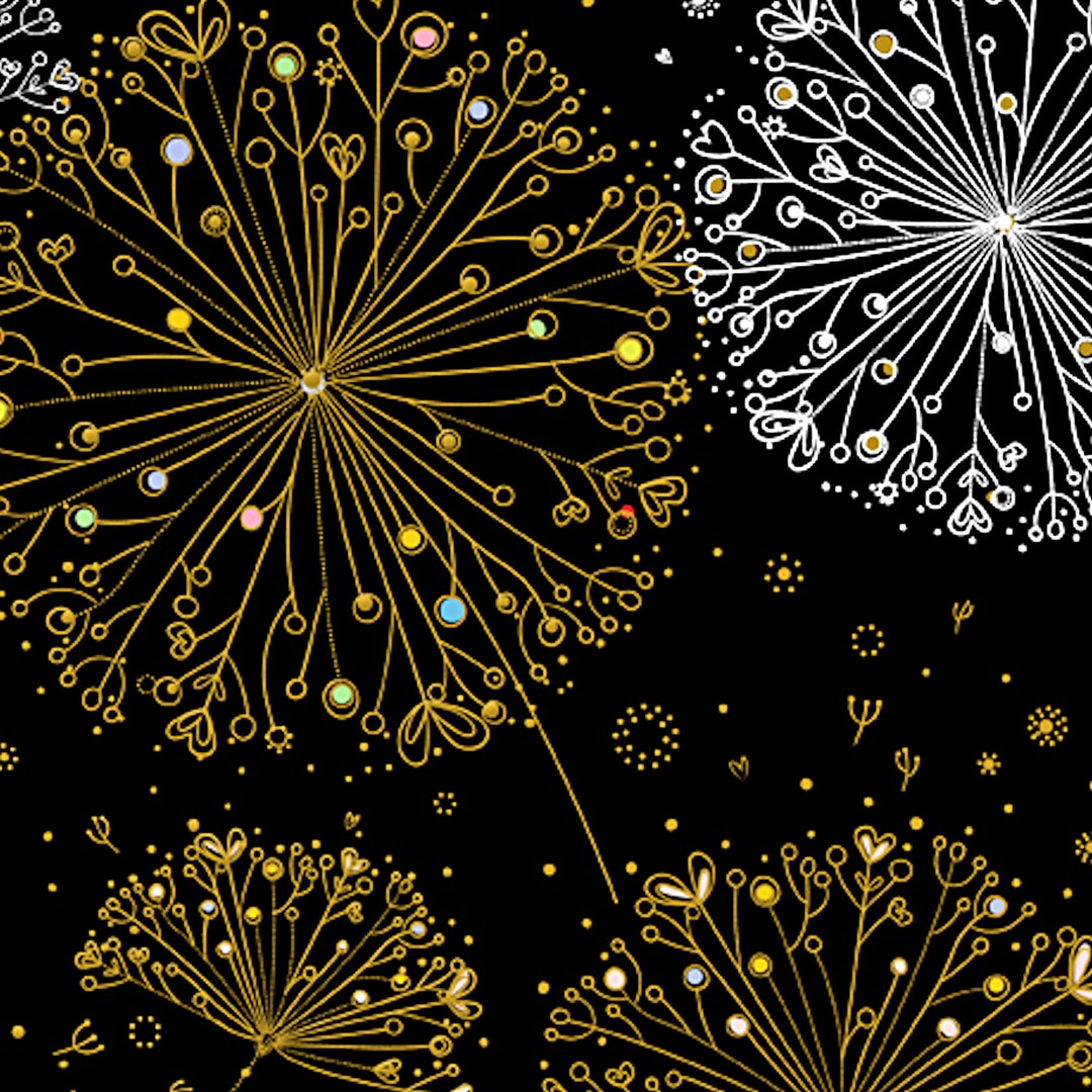 Dandelion Wishes Quilting Treasures Fat Quarter - Etsy