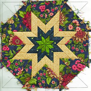 Round Folded Star Hot Pad - Plum Easy Patterns - Etsy
