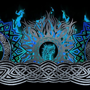Celtic Blue Fury Dragon Border Stripe - in the Beginning - Jason Yenter ...