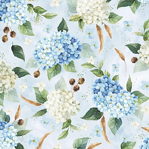 Hydrangea Fabric - Etsy