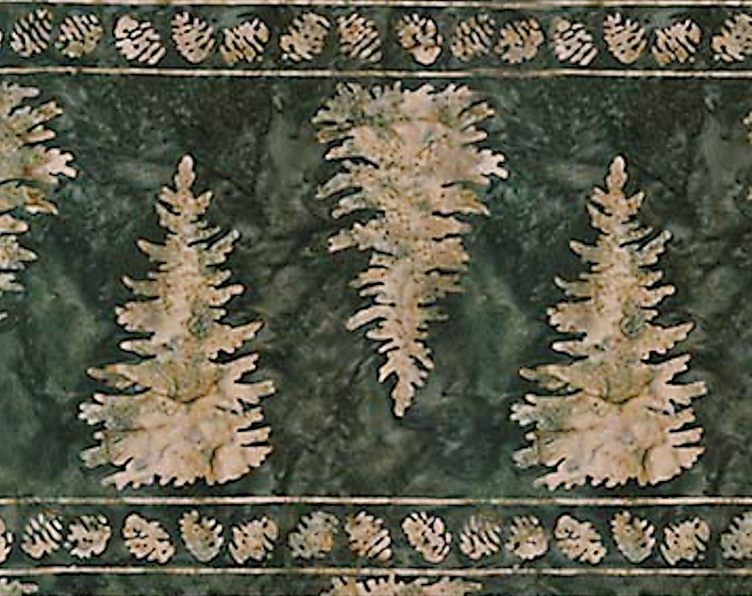 Canoe Lake Green Border Stripe Banyan Batiks Studio 1 Yard - Etsy