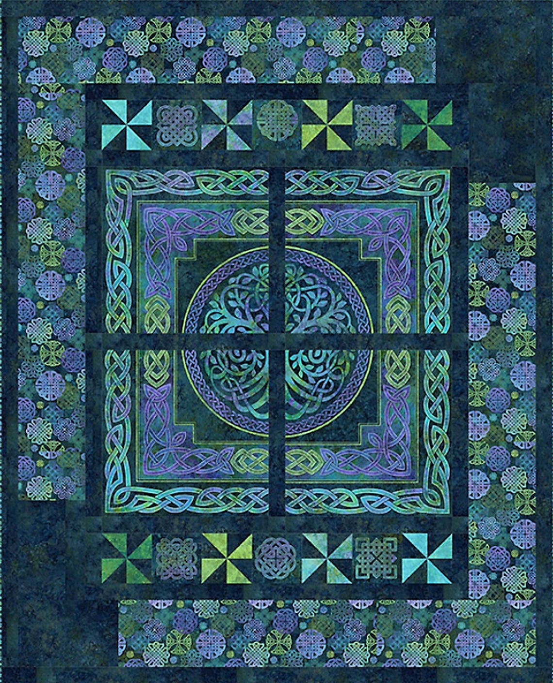 New - Celtic Fractures - Sara Lister - 66" X 82" Quilt Pattern ...