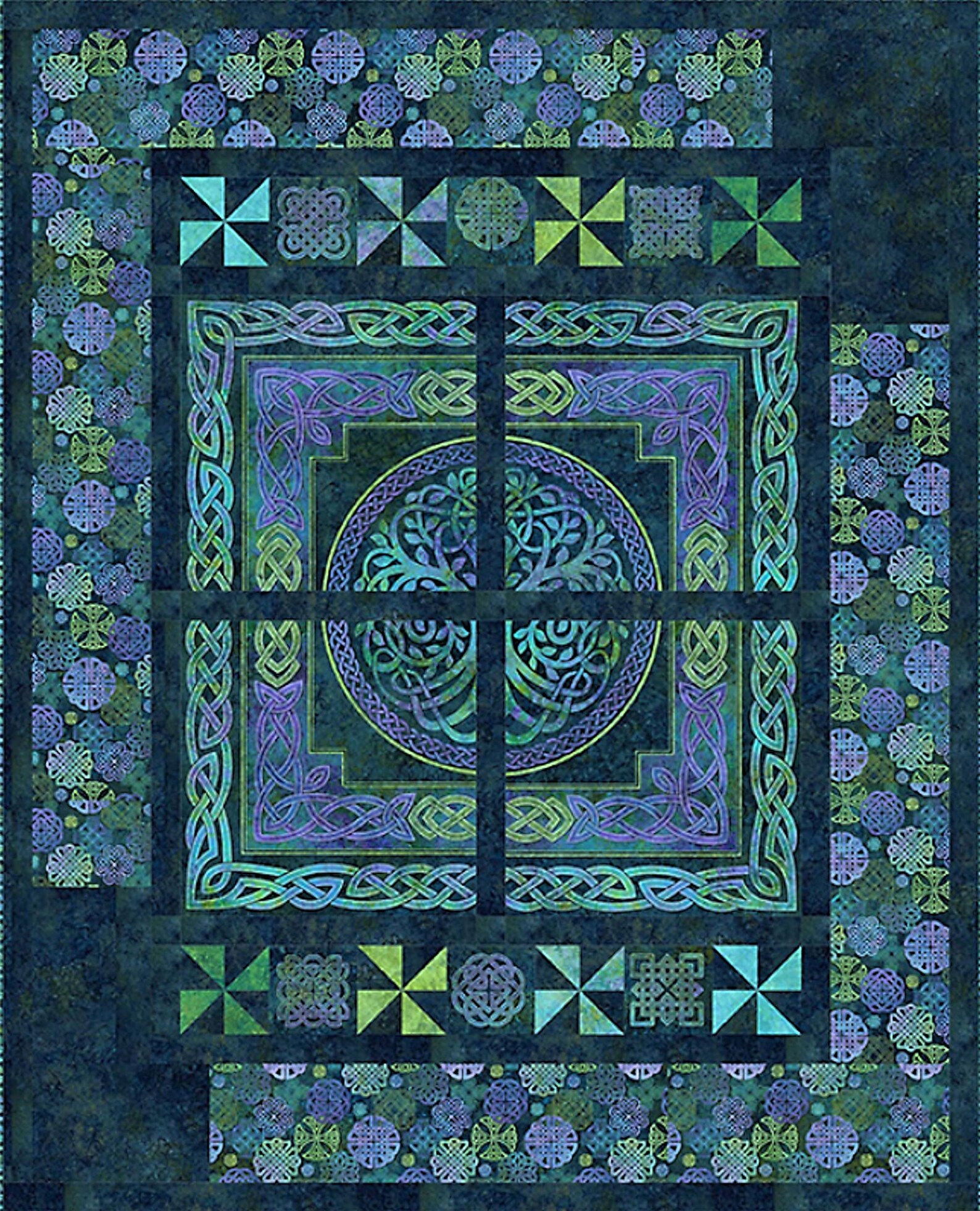 New - Celtic Fractures - Sara Lister - 66" X 82" Quilt Pattern ...