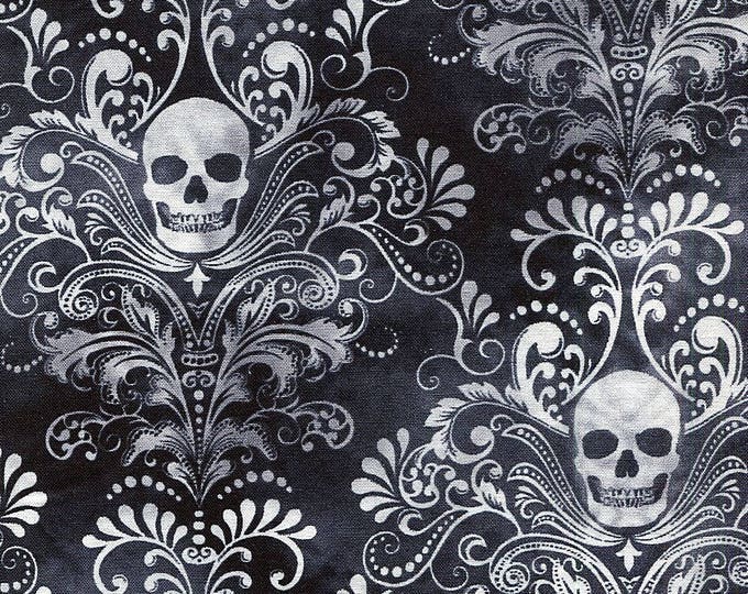 Wicked Eve Damask Skull - Timeless Treasures - .7 Yard (26") - Etsy