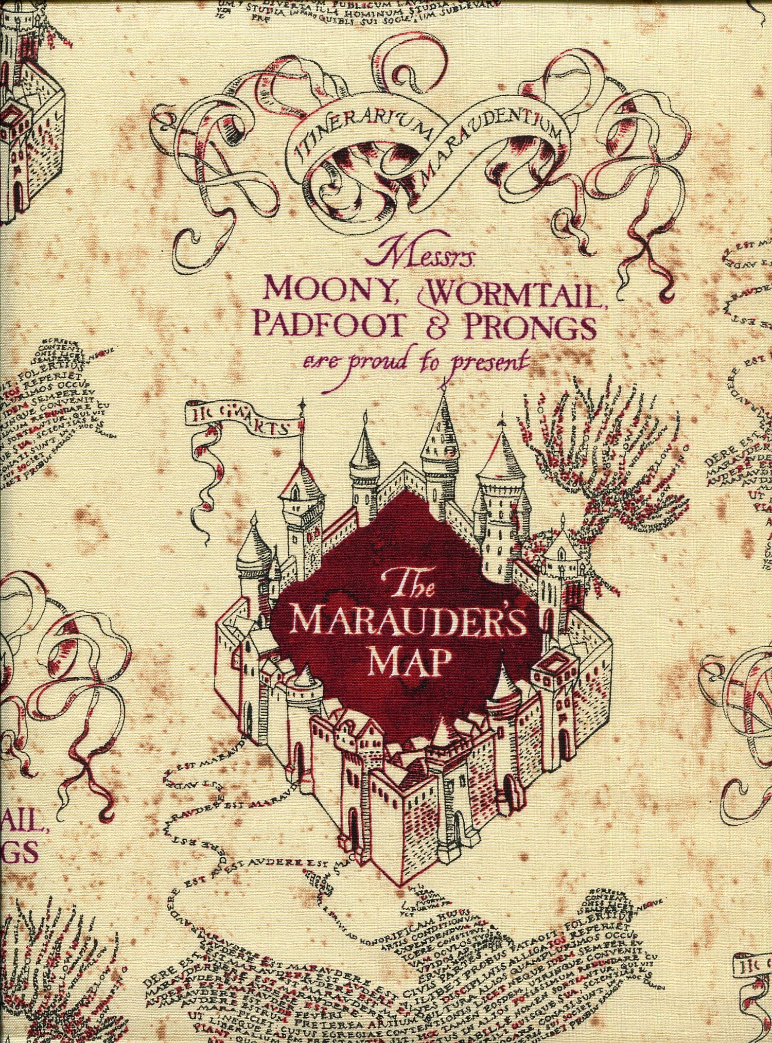 Mapa del merodeador de Harry Potter Camelot Fabrics Fat - Etsy México