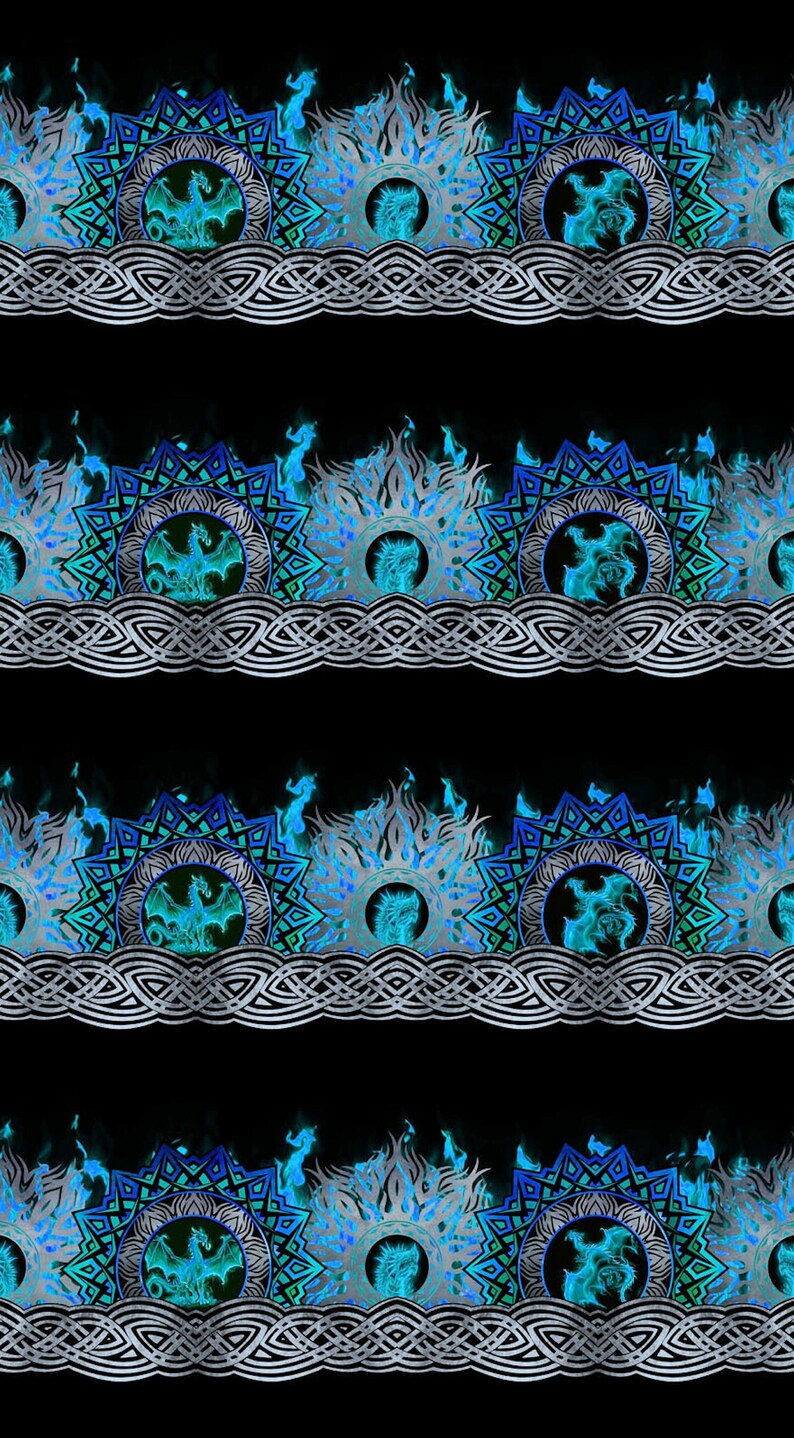 Celtic Blue Fury Dragon Border Stripe - in the Beginning - Jason Yenter ...