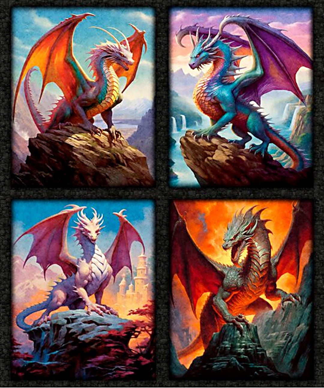 New - Dragon's Song Patches - Morris Creative Group - QT Fabrics - 1 ...