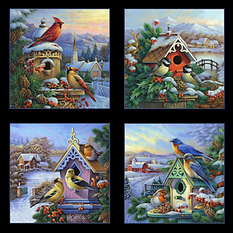 Winter Song Blocks Elizabeth Studio 1 Panel 24.5 - Etsy