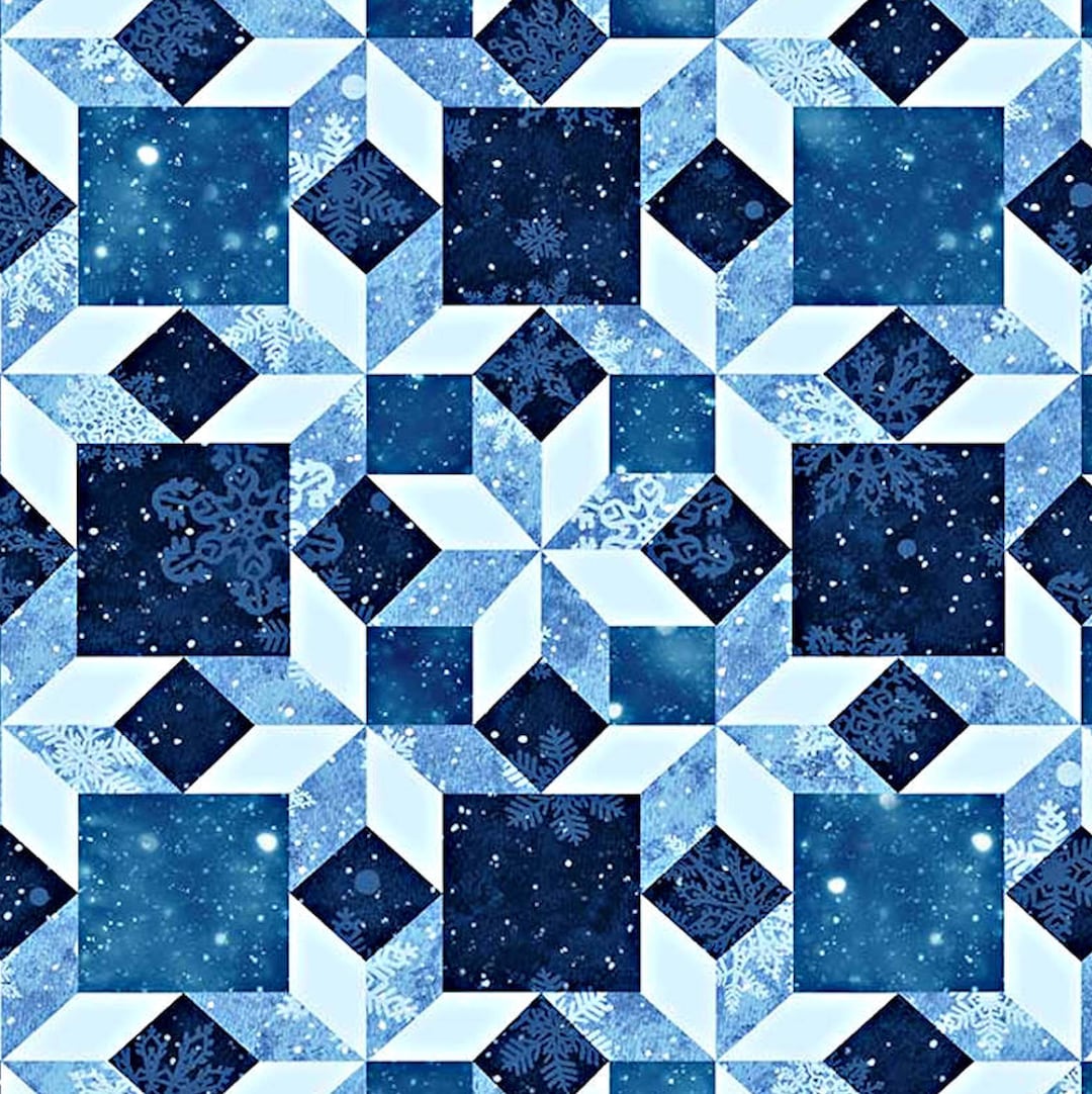 Blue Pinwheels - Northcott - 1 Yard Plus (40") - Etsy