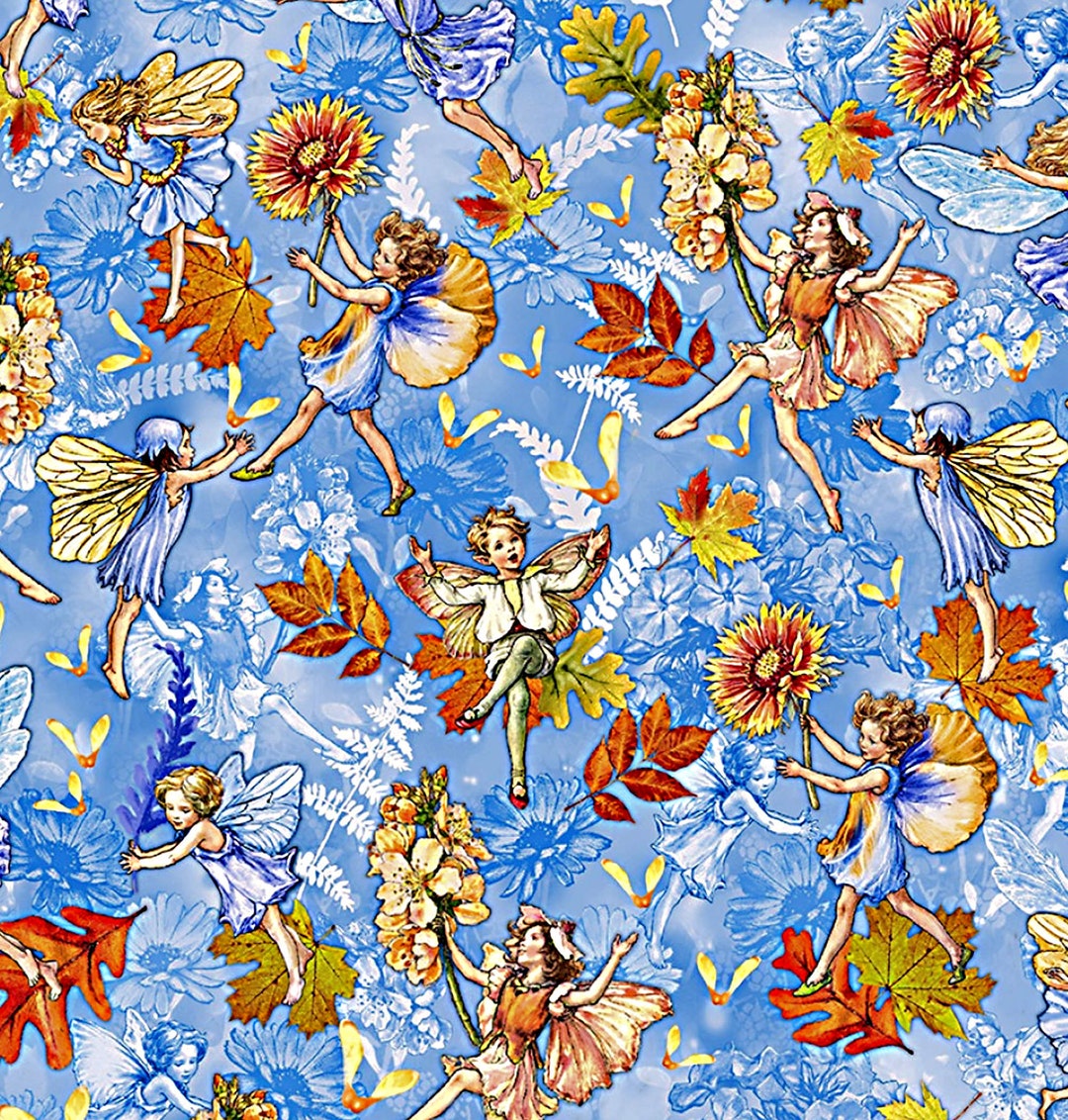 Flower Fairies of Autumn in Flight - Michael Miller - Yardage and More ...